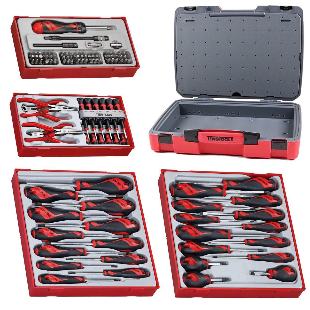 Teng Tools Universal AM Flat, PH, PZ, TX and Mini Screwdriver Bit Kit ...