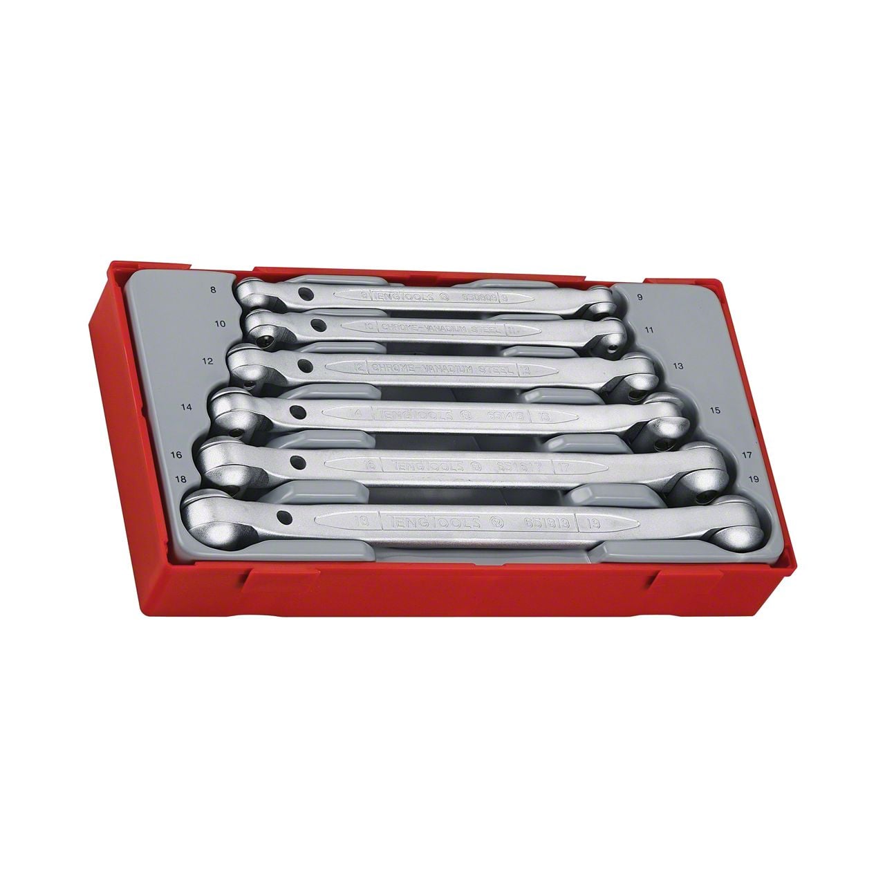 Teng Tools Universal AM Metric Double Flex Wrench Set; 8 to 19mm; 6 ...