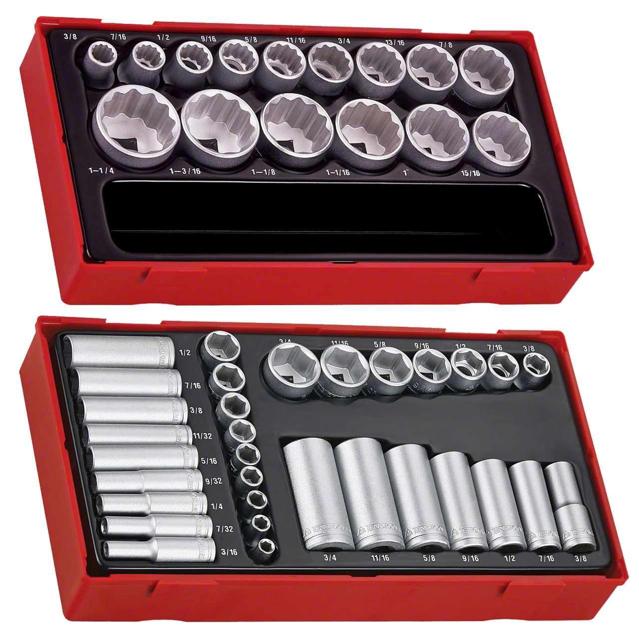 Teng Tools Universal AM Mixed Drive SAE Socket Set U53888-AM - Free ...