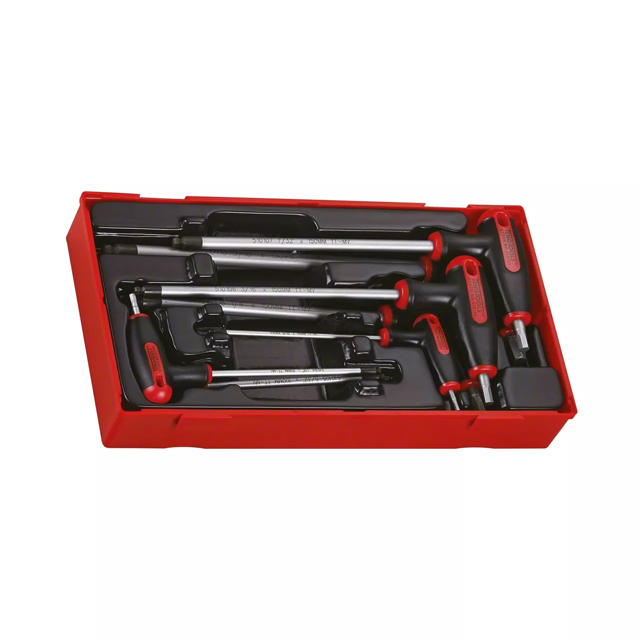 Teng Tools Universal AM SAE T-Handle Ball Point Hex Key Set; 7-Piece ...
