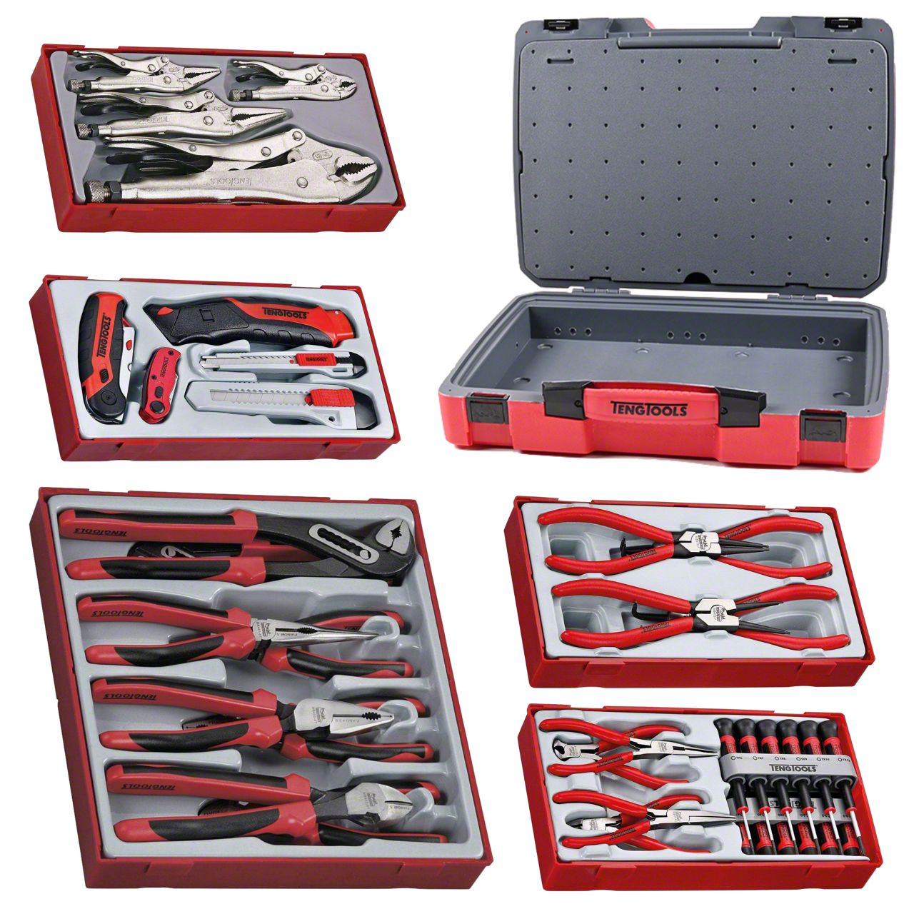 Teng Tools Universal AM Snap Ring, Locking Plier and Knife Kit; 73 ...