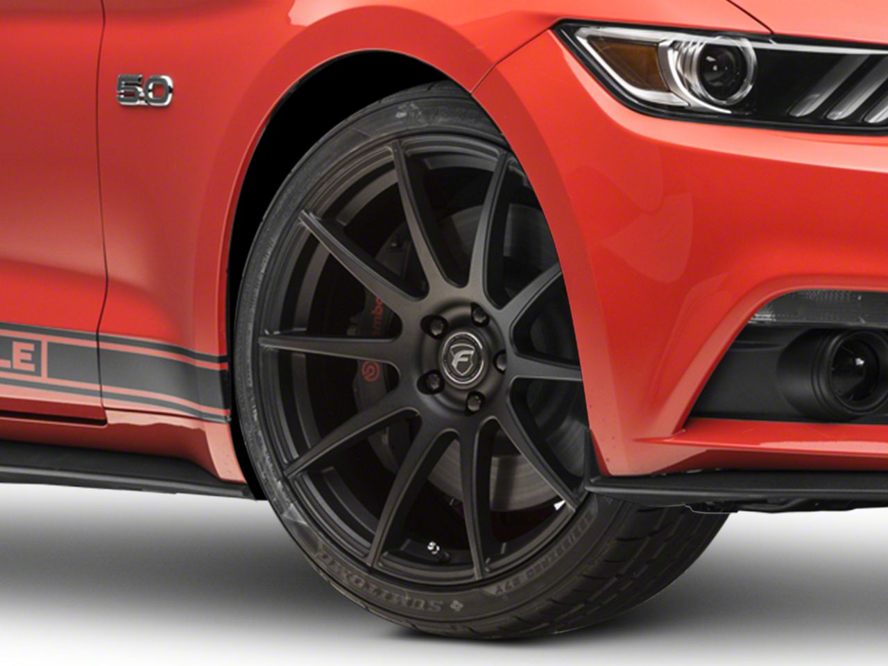 Forgestar Mustang CF10 Monoblock Textured Matte Black Wheel; 20x9.5 ...