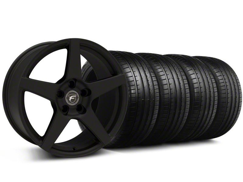 Mustang Staggered Forgestar CF5 Monoblock Textured Black CF5 Monoblock ...