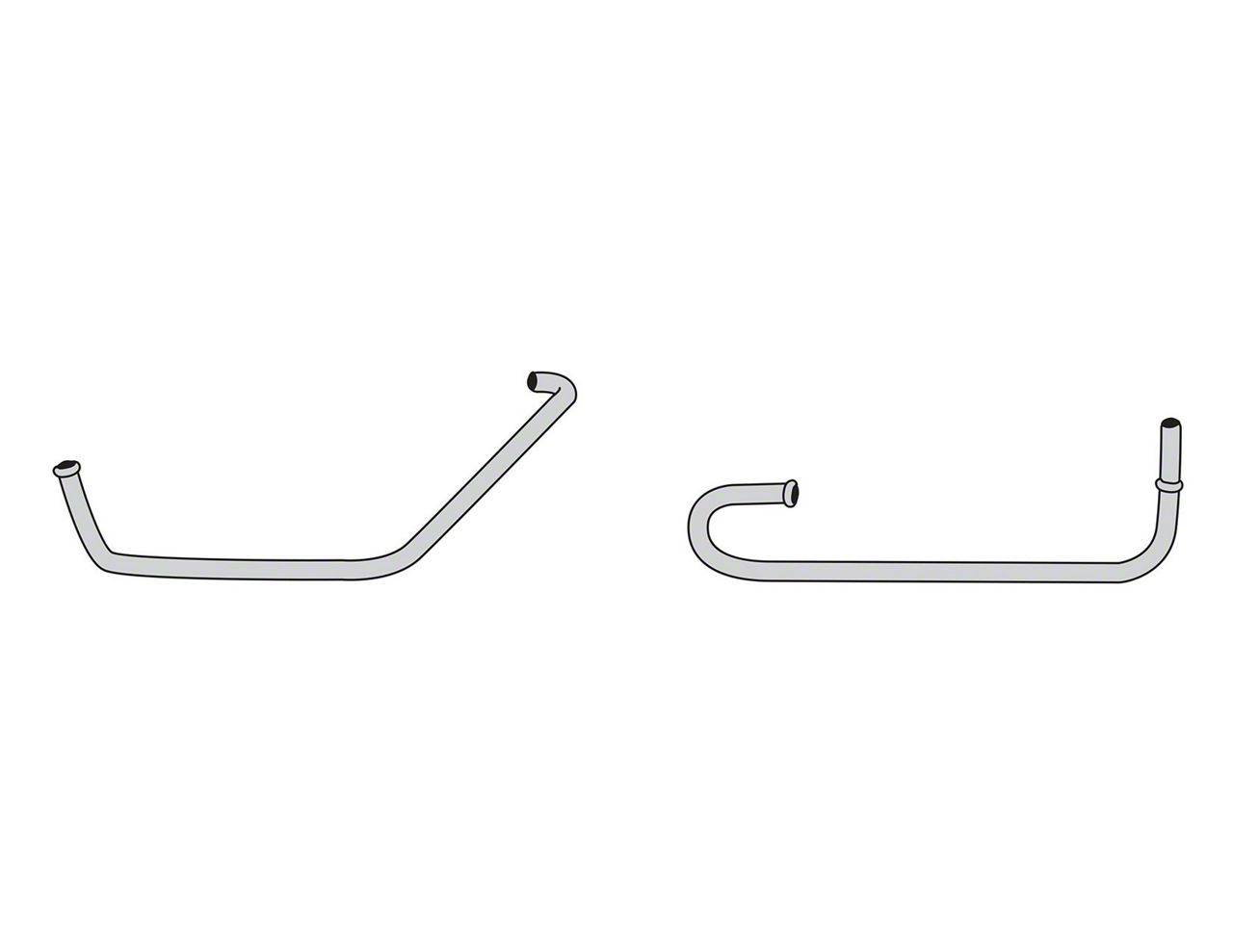 The Right Stuff Detailing Mustang Pre-Bent Thermal Choke Tube; Stainless Steel ZCH8301S (1983 5 ...