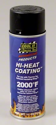Thermo Tec Mustang Hi Heat Wrap Spray Coating; Black; 11 oz. 12001 ...