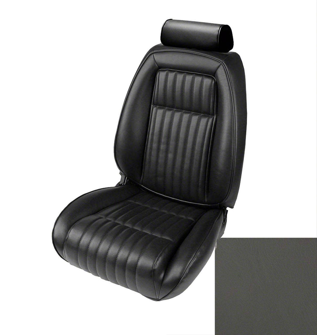 Mustang Articulated Sport Performance Front and Rear Seat Upholstery Kit; Opal Gray Leather (92 ...