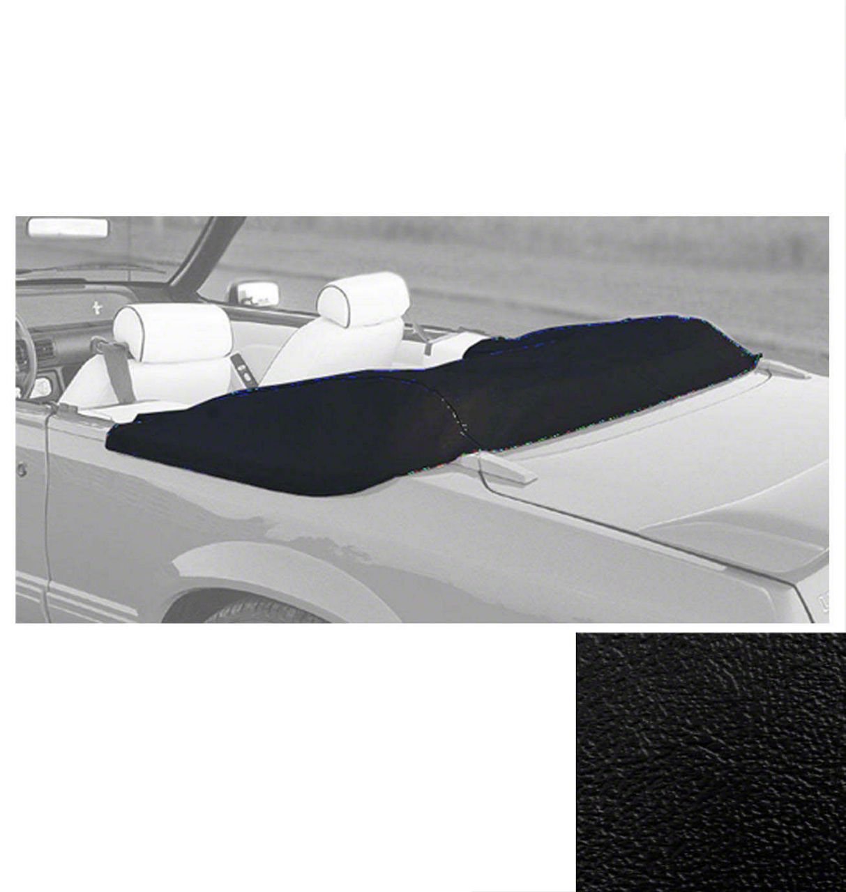 Mustang Convertible Top Boot; Black Sierra (83-89 Mustang Convertible ...
