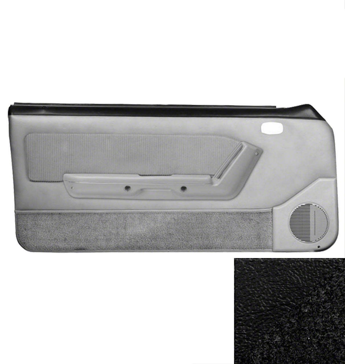 TMI Mustang Door Panels with Vinyl Inserts; Black 10-73107-958-958-801 ...