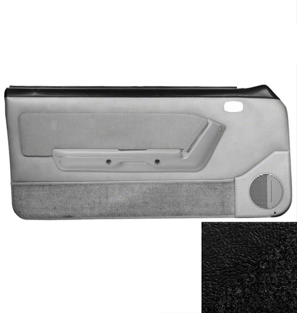 TMI Mustang Door Panels with Vinyl Inserts; Black 10-73207-958-958-801 ...