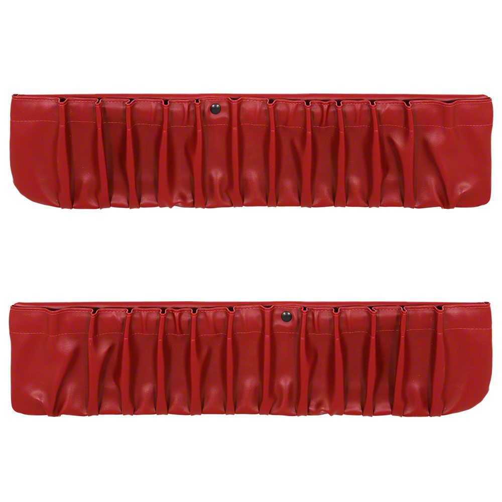 Mustang Lower Door Panel Map Pockets; Scarlet Red (90-93 Mustang ...