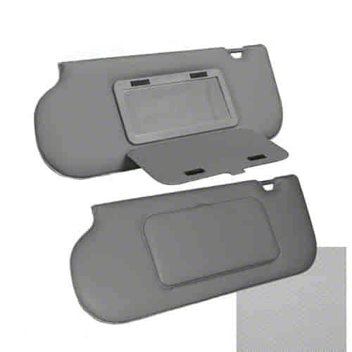 TMI Mustang Sun Visors with Mirrors; Opal Gray Clotch 21-73006-1514 (85 ...