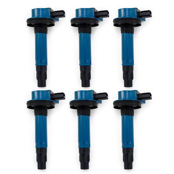 Top Street Performance Mustang Coil on Plug Ignition Coils; Blue JM6810 ...