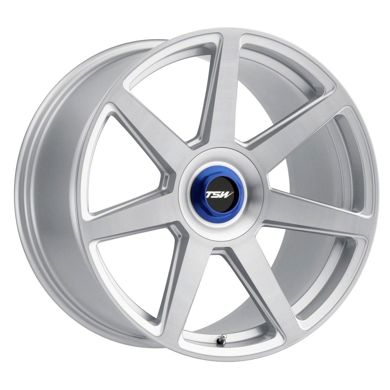 TSW Mustang Evo-T Silver with Brushed Face Wheel; Rear Only; 20x10.5 ...