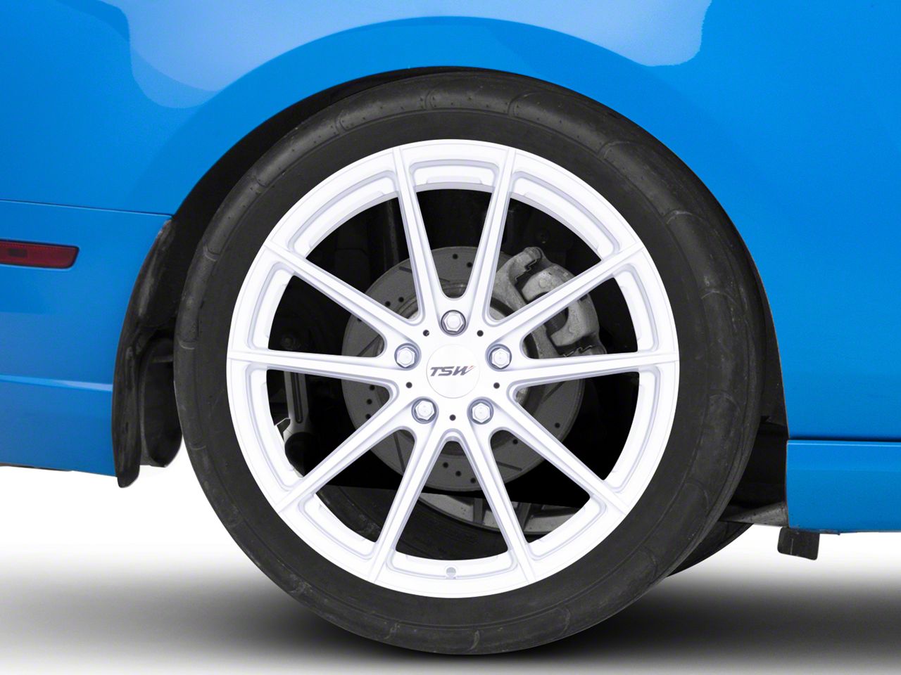 TSW Mustang Bathurst Silver Wheel; Rear Only; 20x11 2011BAT505114S76 ...