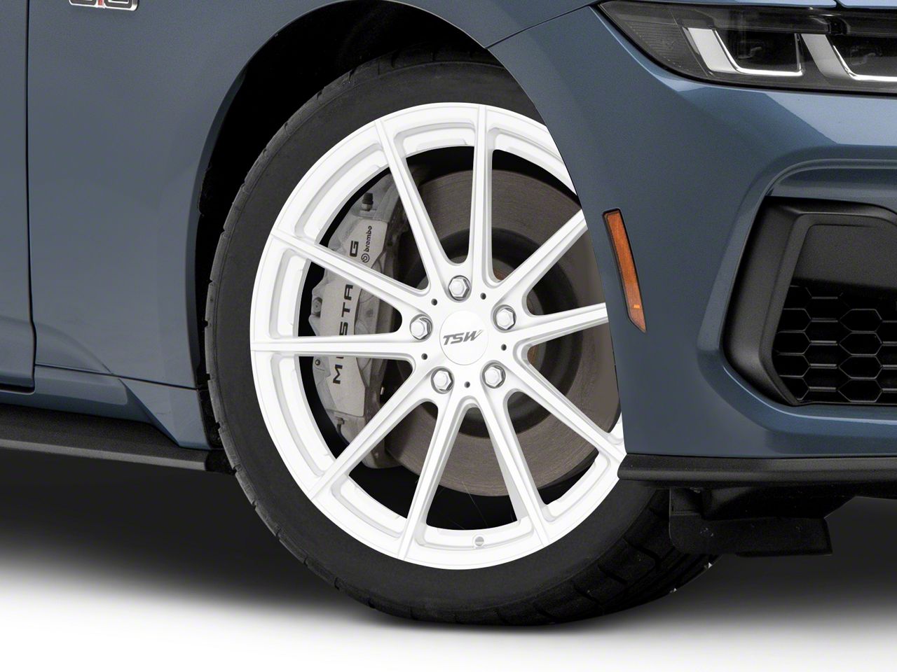 TSW Mustang Bathurst Silver Wheel; 19x8; 35mm Offset 1980BAT355114S76 ...