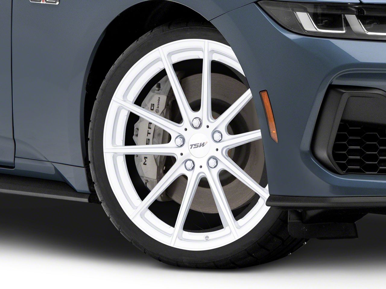 TSW Mustang Bathurst Silver Wheel; 20x9; 20mm Offset 2090BAT205114S76 ...
