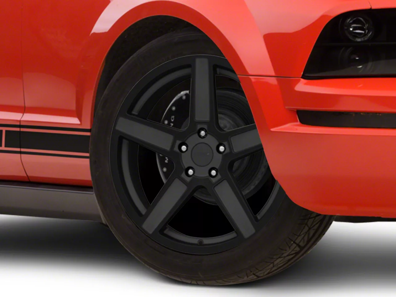 TSW Mustang Ascent Matte Gunmetal with Gloss Black Face Wheel; 19x9.5 ...