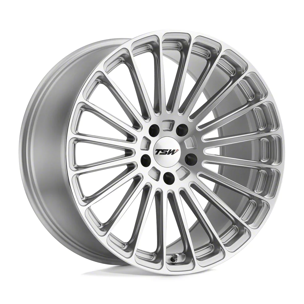 TSW Camaro Turbina Titanium Silver with Mirror Cut Face Wheel; 18x8.5 ...