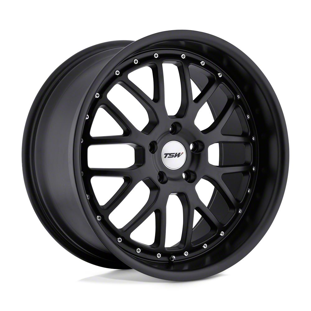 TSW Camaro Valencia Matte Black Wheel; 18x8 1880VAL325120M76 (16-24 ...