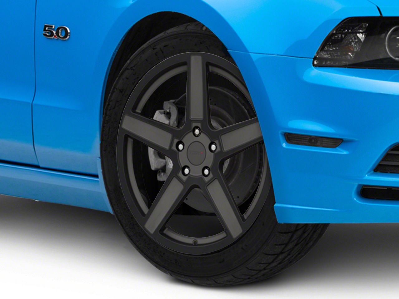 TSW Mustang Ascent Matte Gunmetal with Gloss Black Face Wheel; 19x8.5 ...