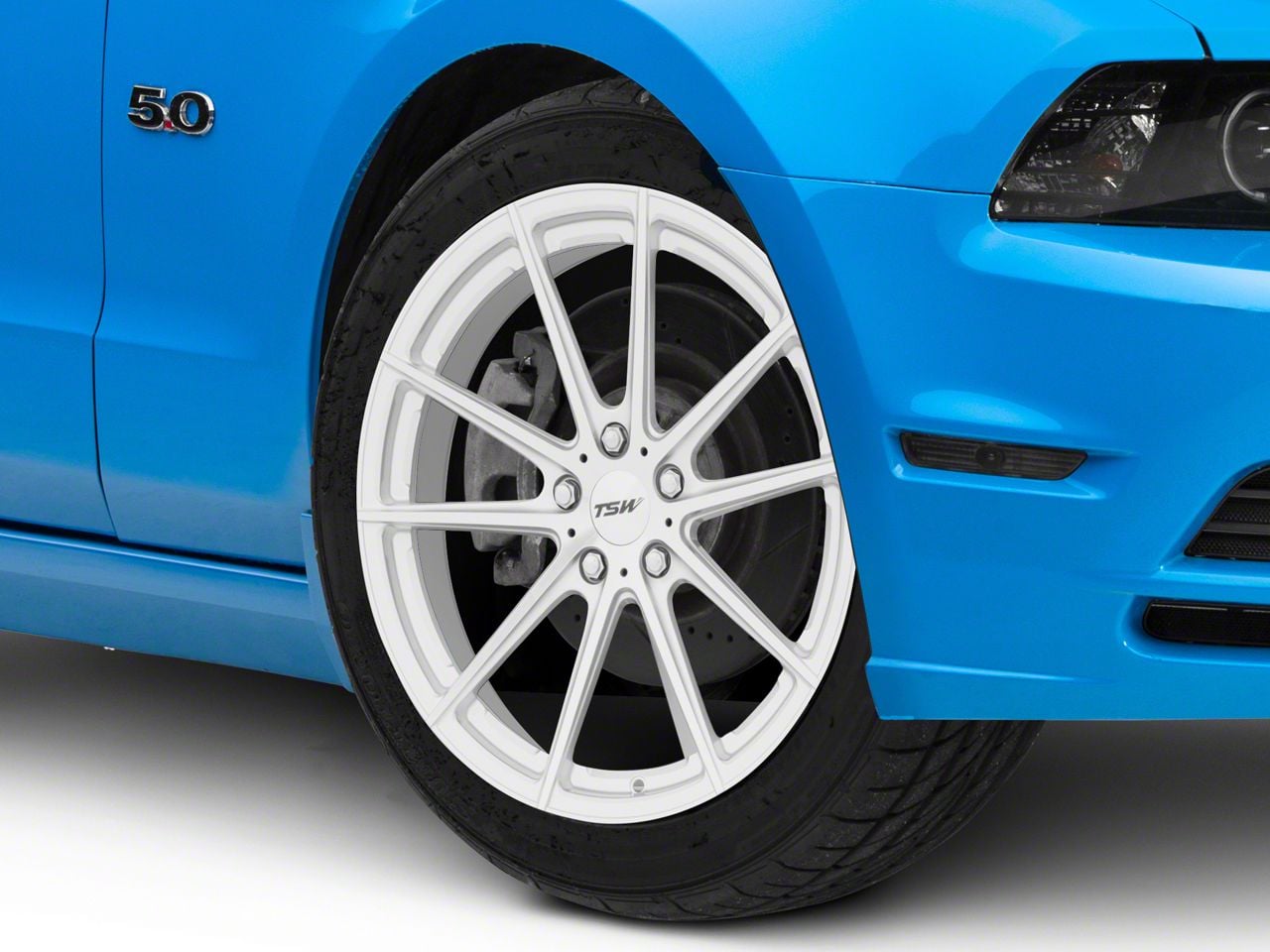 TSW Mustang Bathurst Silver Wheel; 19x9; 30mm Offset 1990BAT305114S76 ...