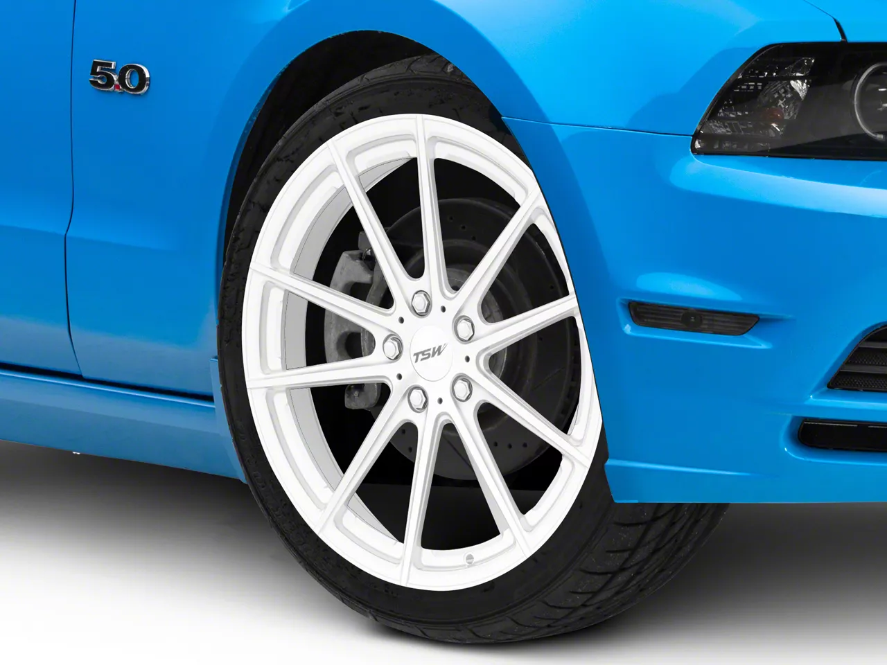 TSW Mustang Bathurst Silver Wheel; 20x9; 30mm Offset 2090BAT305114S76 ...