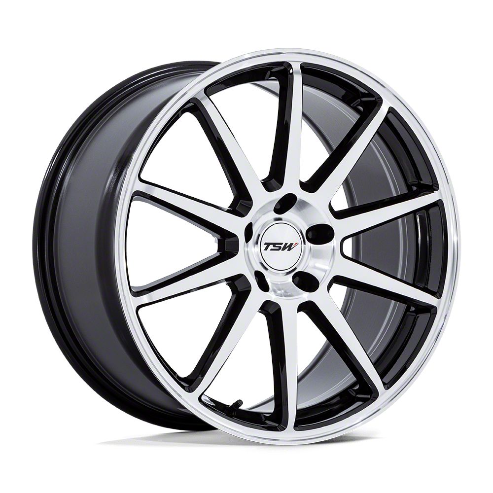 TSW Mustang Canard Gloss Black with Machined Face Wheel; 19x9.5; 20mm ...