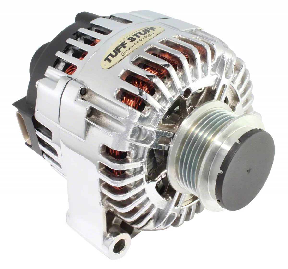 Tuff Stuff Performance Corvette Alternator with 6-Groove Clutch Pulley ...
