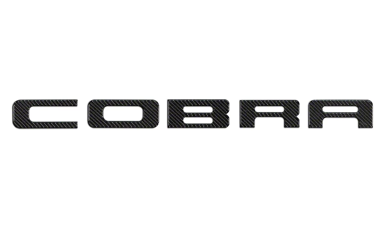 Mustang Bumper Insert Letters; Domed Carbon Fiber (03-04 Mustang Cobra ...