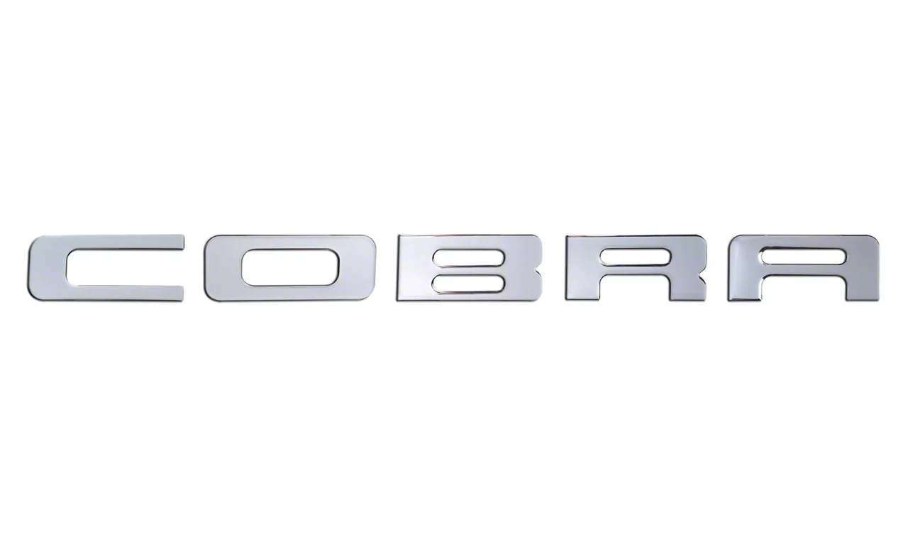 Mustang Bumper Insert Letters; Liquid Chrome (03-04 Mustang Cobra ...