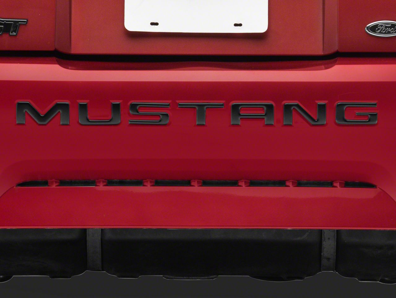 Mustang Bumper Insert Letters; Matte Black (99-04 Mustang GT, V6 ...