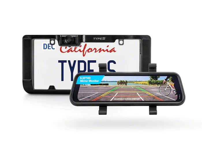 TYPE S Corvette Solar Powered Portable License Plate Frame Backup ...