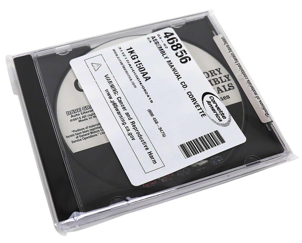 Universal AM 1958-1962 Corvette Assembly Manual (CD-ROM) - Free Shipping