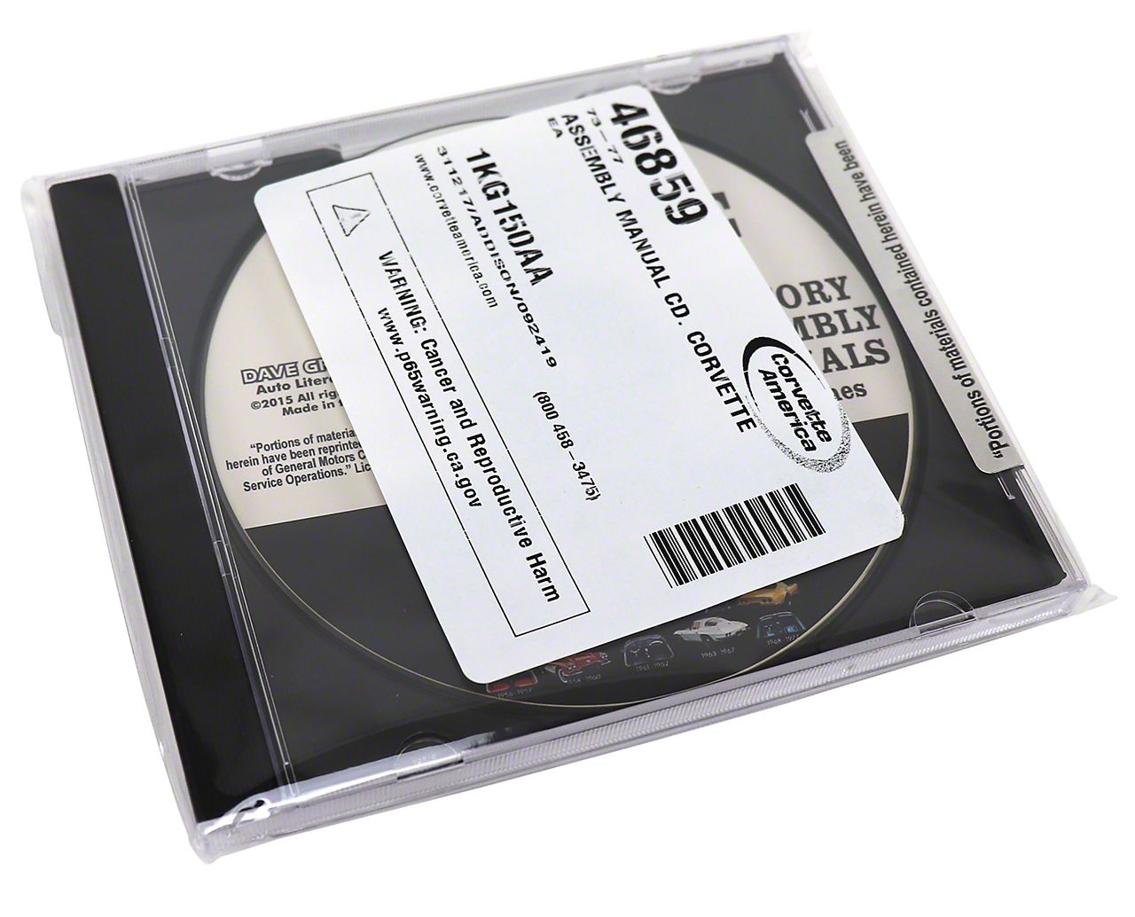 Universal AM 1973-1977 Corvette Assembly Manual (CD-ROM) - Free Shipping