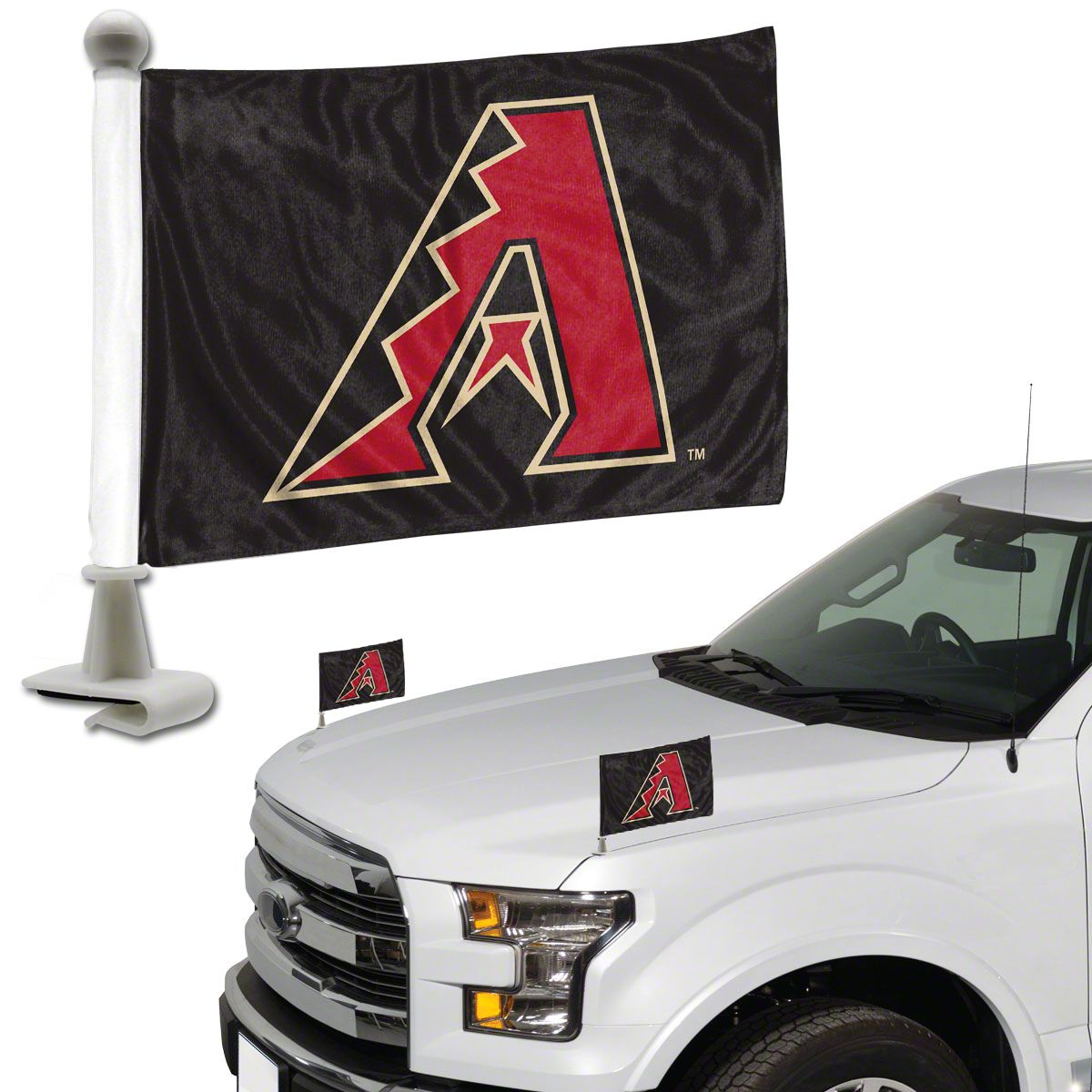 Universal AM Ambassador Flags with Arizona Diamondbacks Logo; Black ...