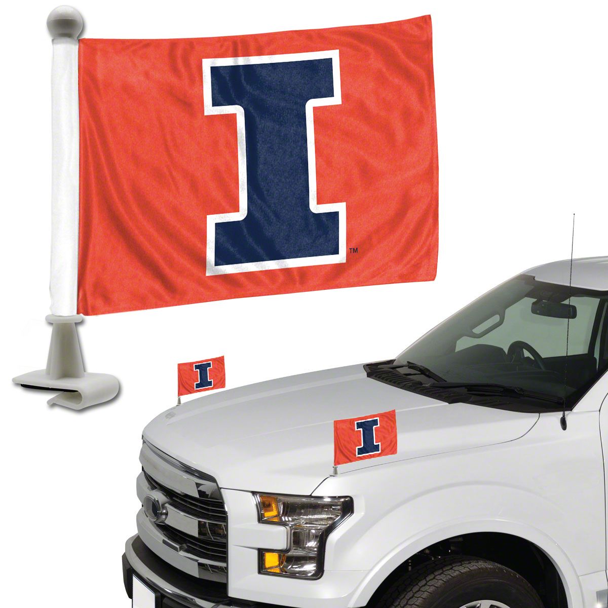 Universal AM Ambassador Flags with University of Illinois Logo; Orange ...
