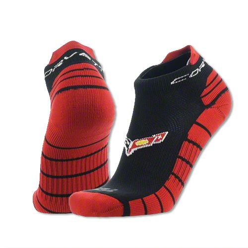 Universal AM C8 Logo Ankle Socks; Black/Red - Free Shipping