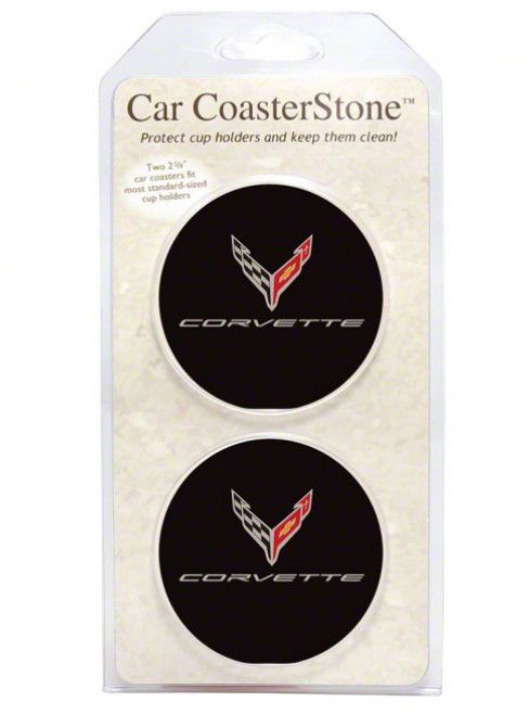 Universal AM Car Coasters with Corvette Logo - Free Shipping