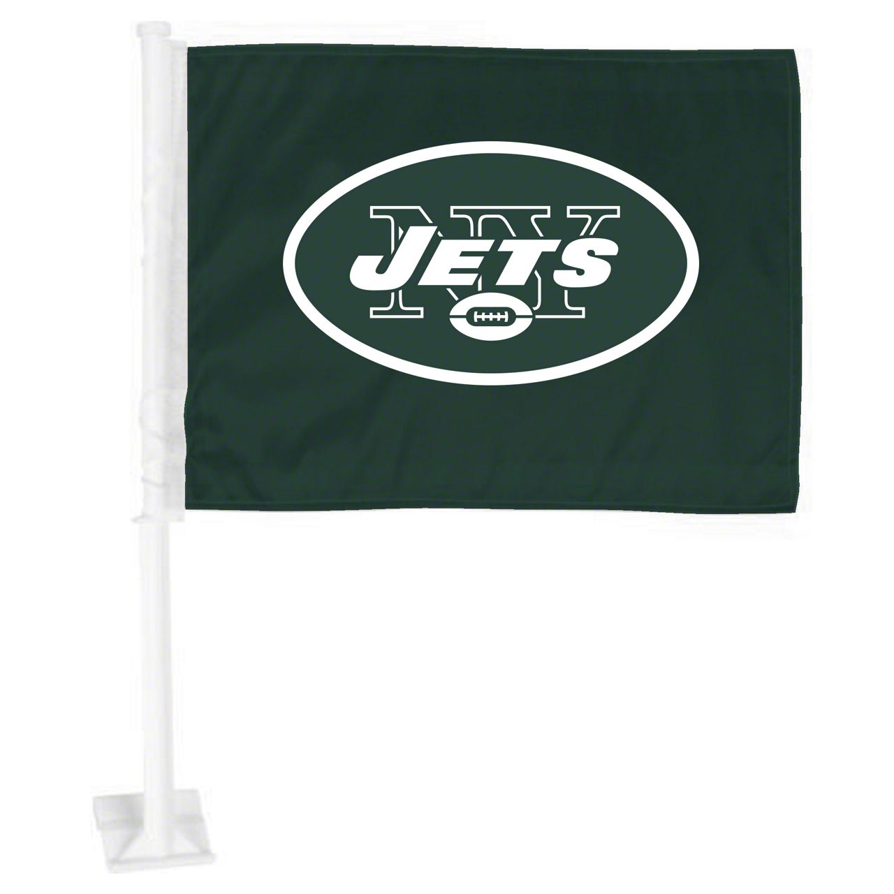 Universal AM Car Flag with New York Jets Logo; Green (Universal; Some ...