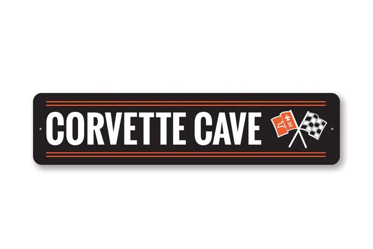 Universal AM Corvette Cave Sign; 9x36-Inch - Free Shipping