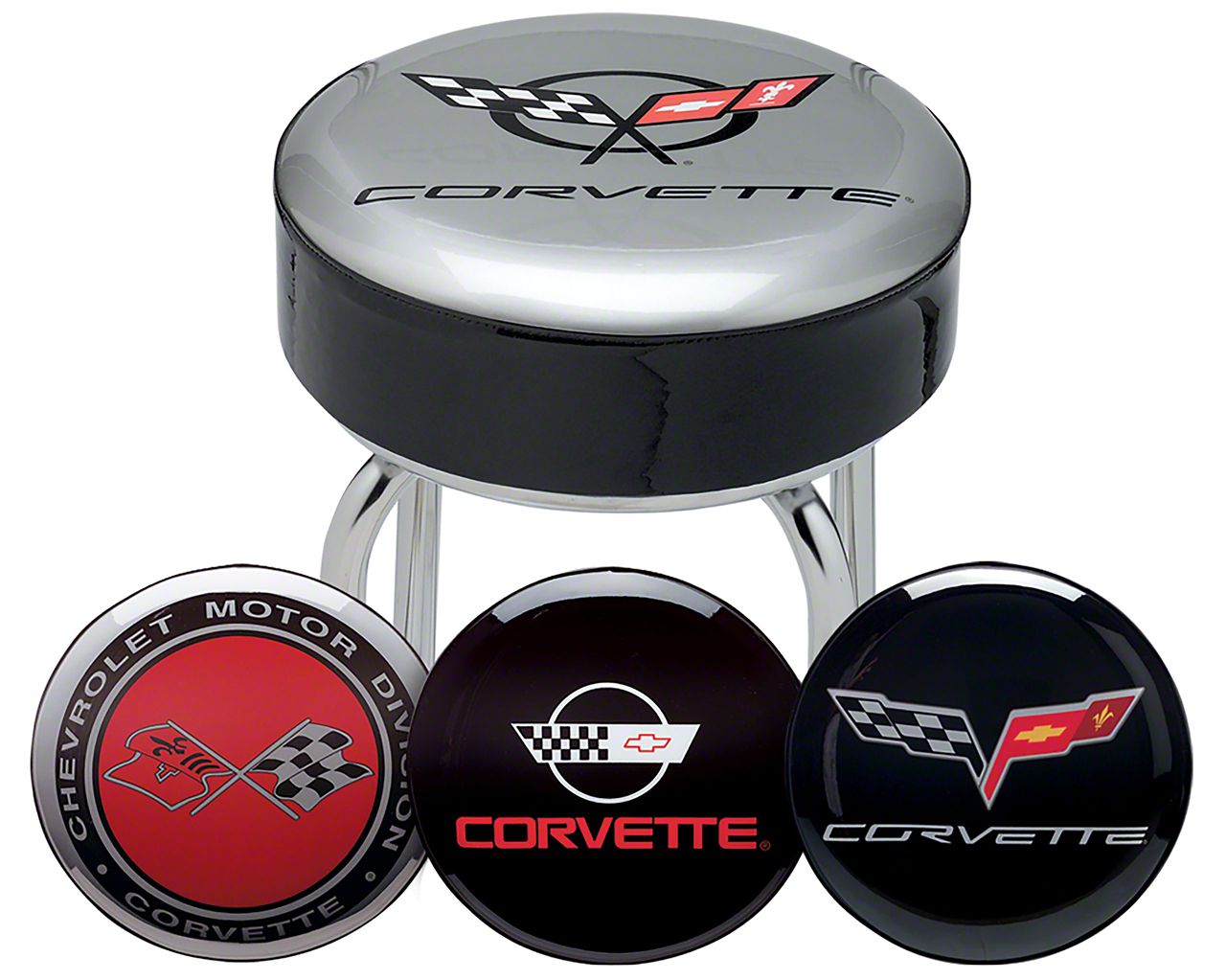 Universal AM Counter Bar Stool with Cross Flags - Free Shipping