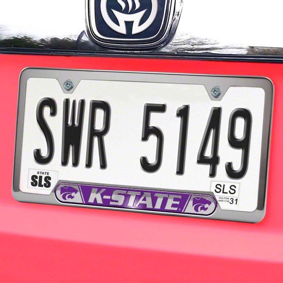 Universal AM Embossed License Plate Frame with Kansas State University ...