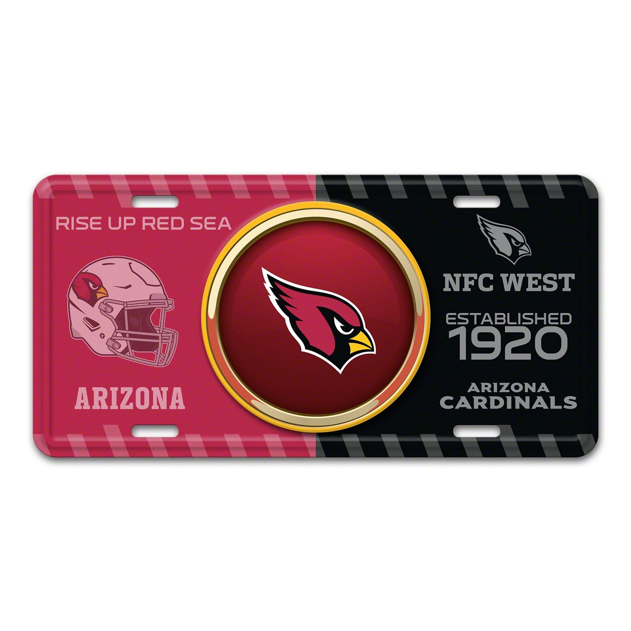 Universal AM Embossed Metal License Plate with Arizona Cardinals Logo ...