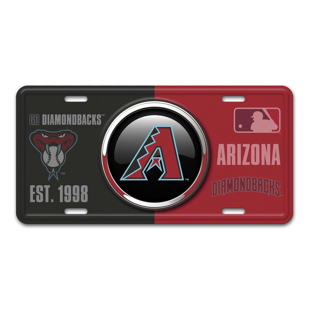 Universal AM Embossed Metal License Plate with Arizona Diamondbacks ...