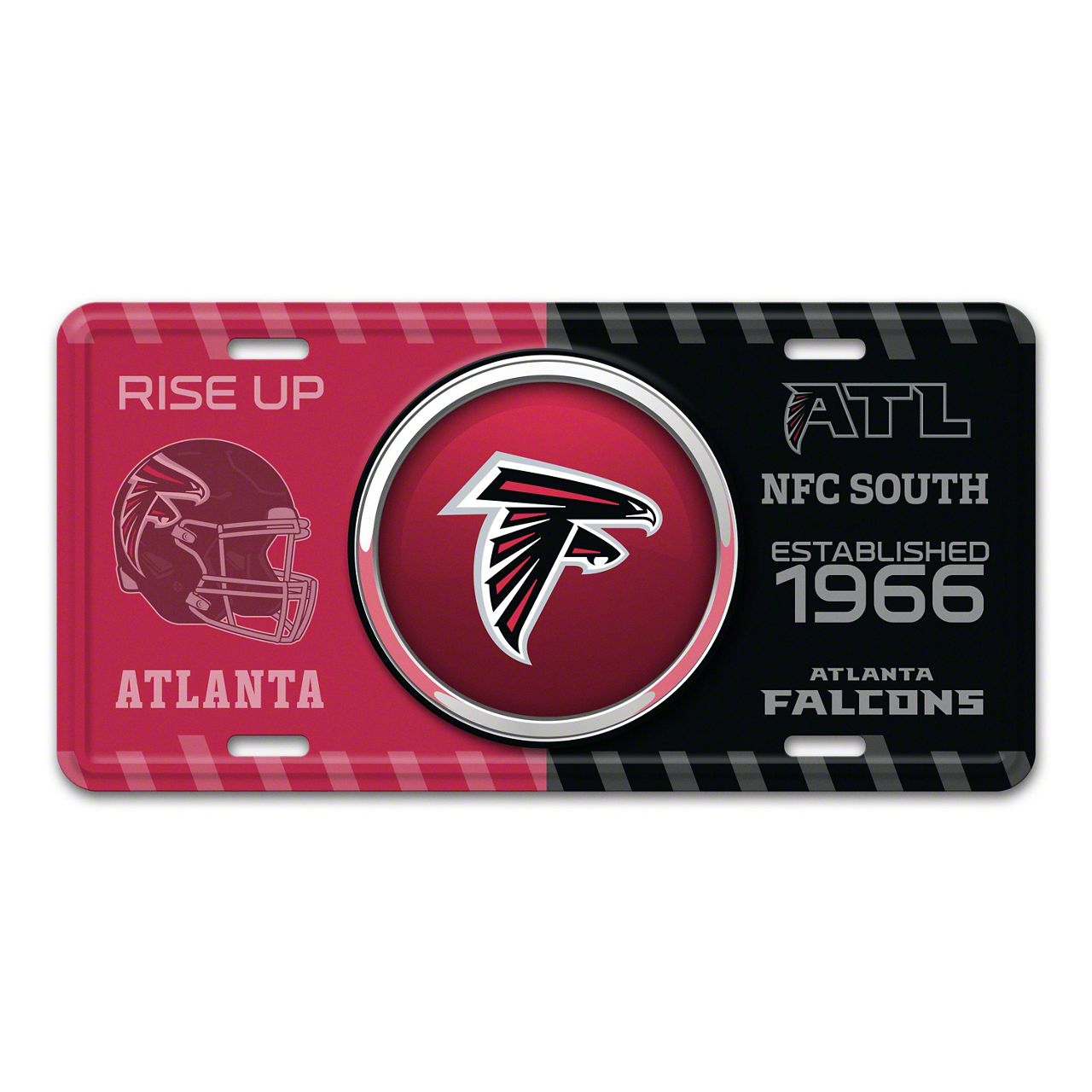 Universal AM Embossed Metal License Plate with Atlanta Falcons Logo ...