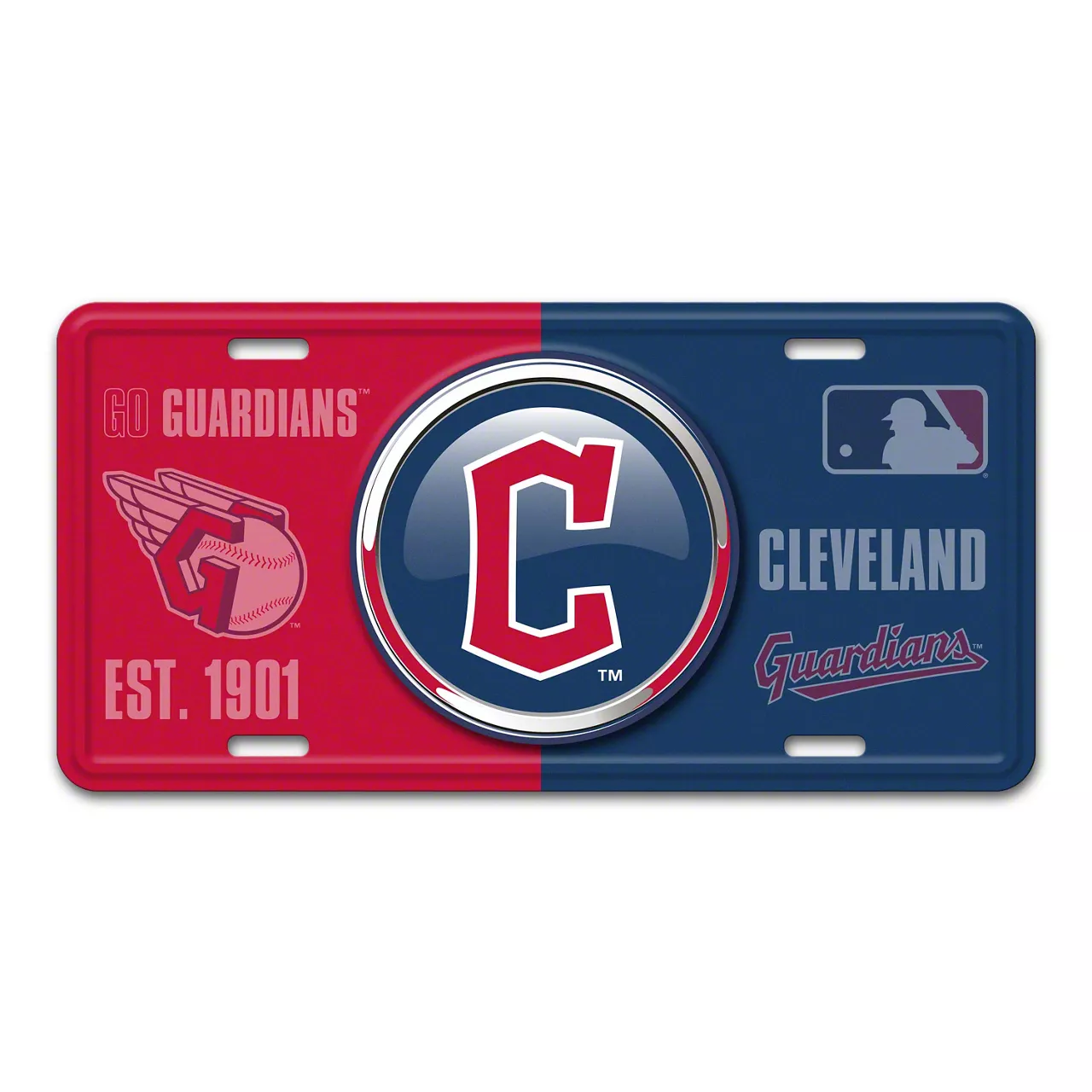 Universal AM Embossed Metal License Plate with Cleveland Guardians Logo ...
