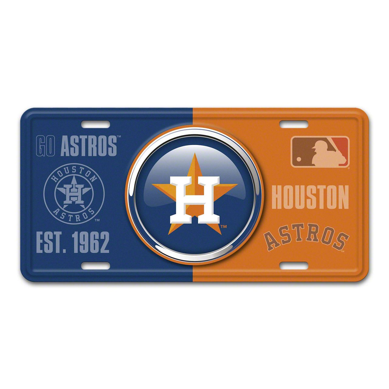 Universal AM Embossed Metal License Plate with Houston Astros Logo ...