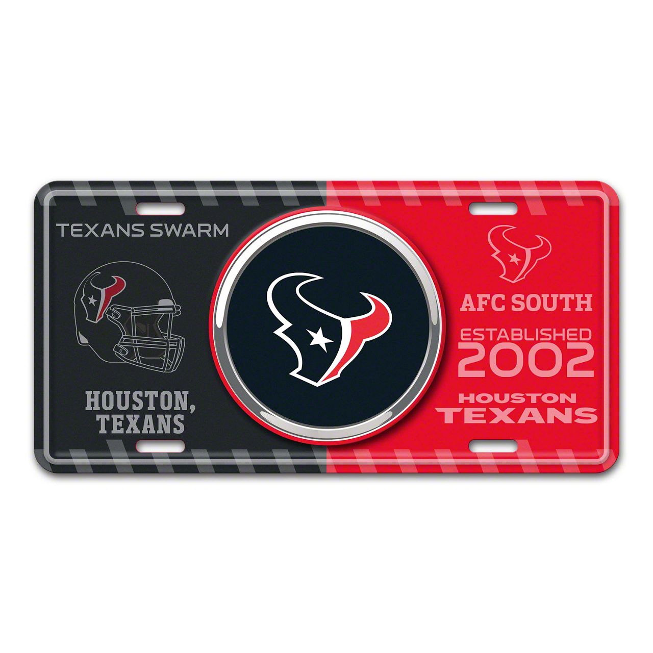 Universal AM Embossed Metal License Plate with Houston Texans Logo ...