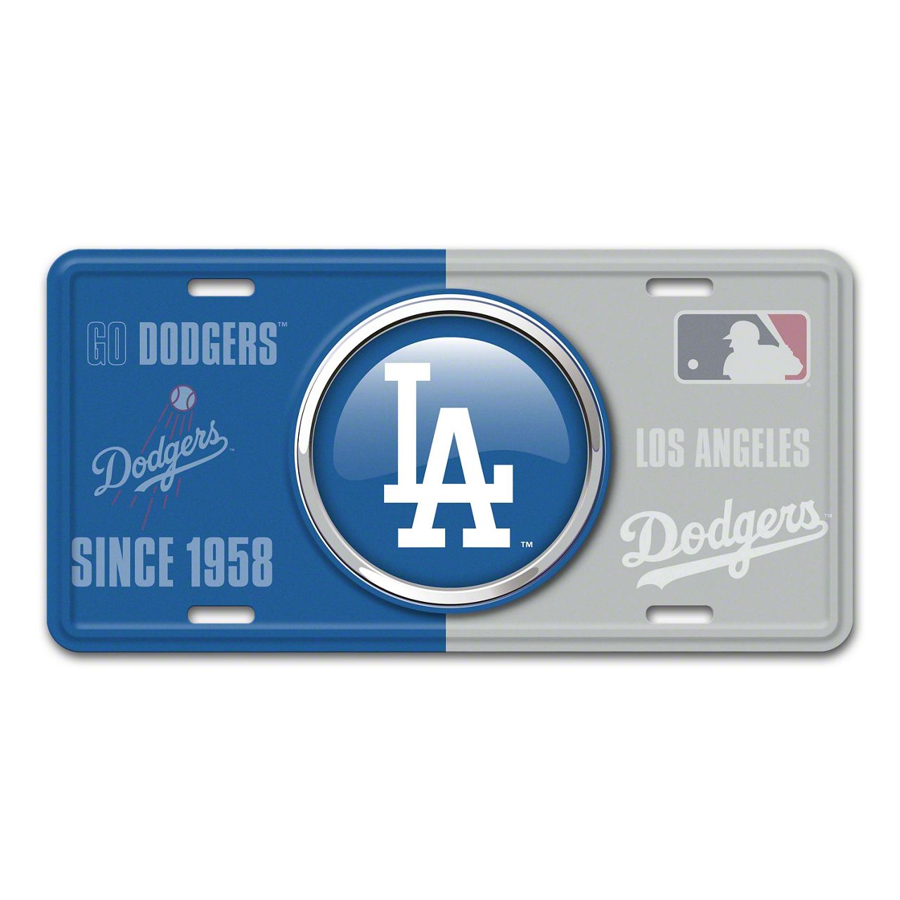 Universal AM Embossed Metal License Plate with Los Angeles Dodgers Logo ...