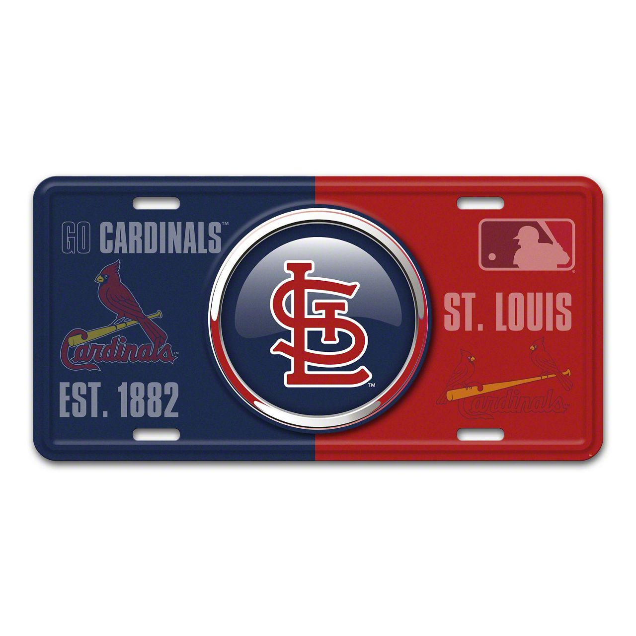 Universal AM Embossed Metal License Plate with St. Louis Cardinals Logo ...